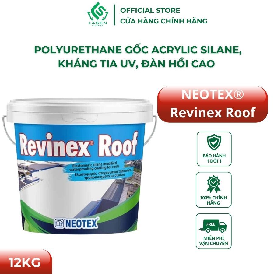 Revinex Roof (Grey) | Polyurethane Gốc Acylic Silane Đàn Hồi Cao, Kháng ...