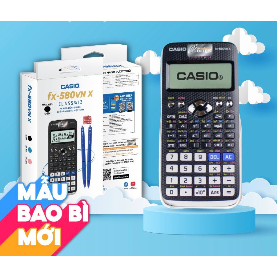 Máy tính Casio FX 580VNX mẫu mới, được phép mang vào phòng thi ...
