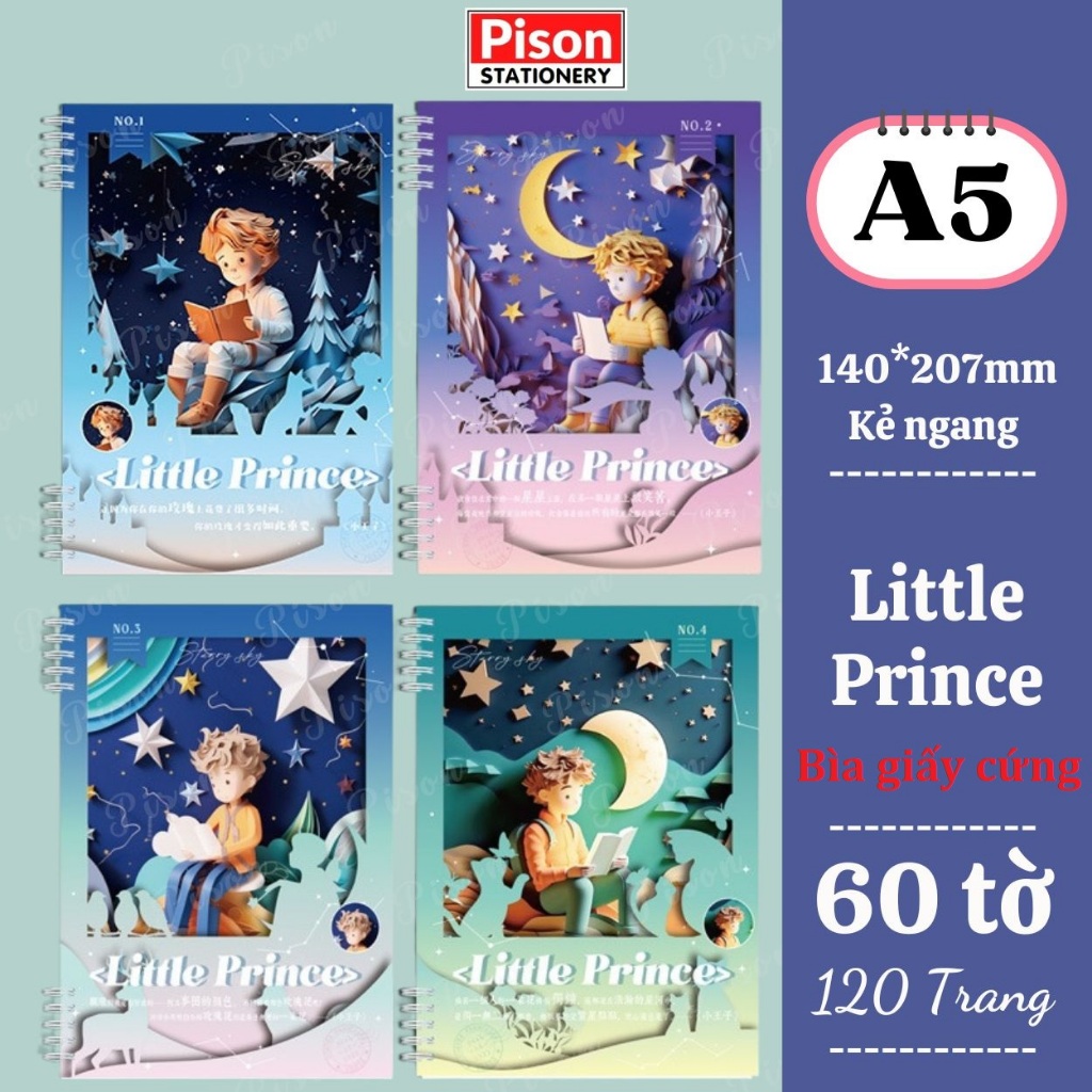 Sổ lò xo basic A6 A5 B5 A4 160 trang kẻ caro kẻ ngang vở tập bullet ...