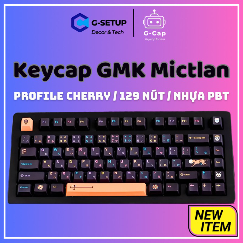 Keycap GMK Mictlan clone chất lượng cao nhựa PBT profile Cherry 129 ...