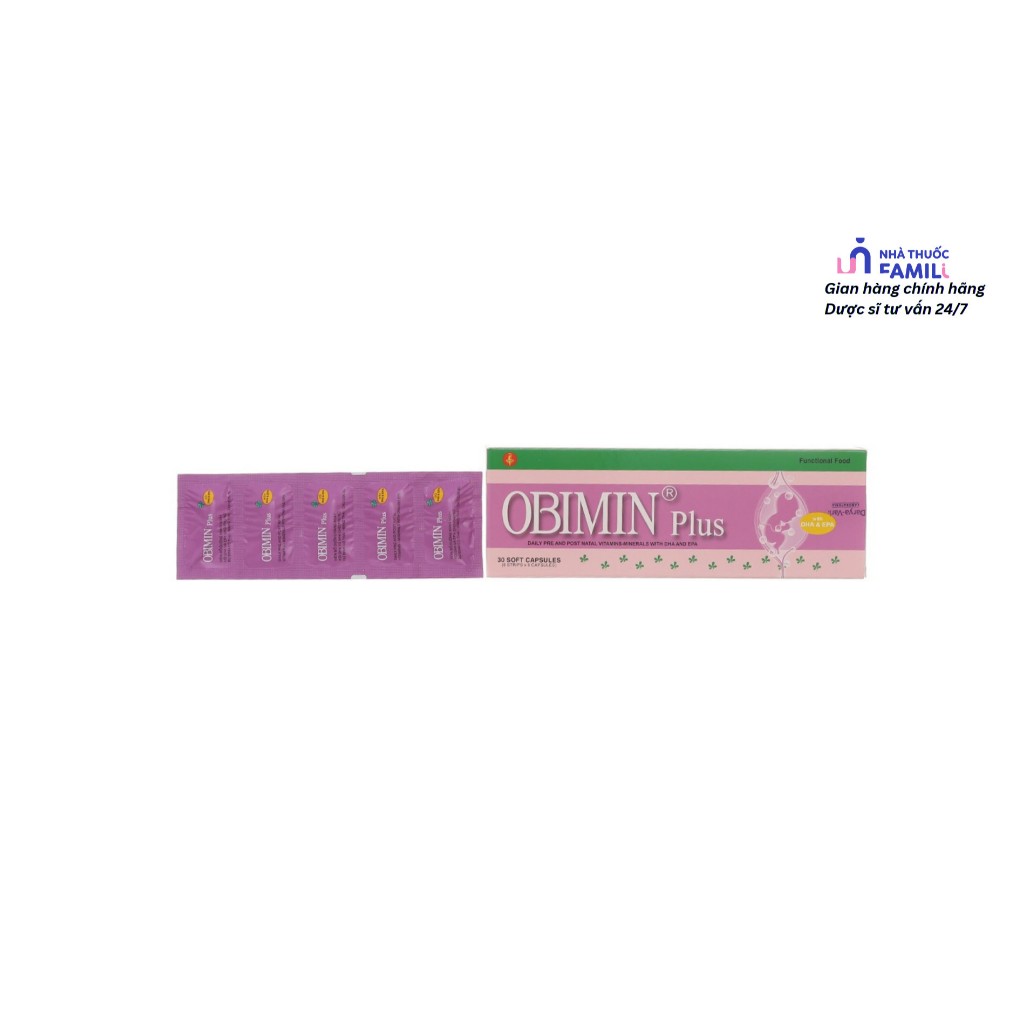 (CHÍNH HÃNG) OBIMIN PLUS + DHA+EPA (hộp/30v) | Shopee Việt Nam