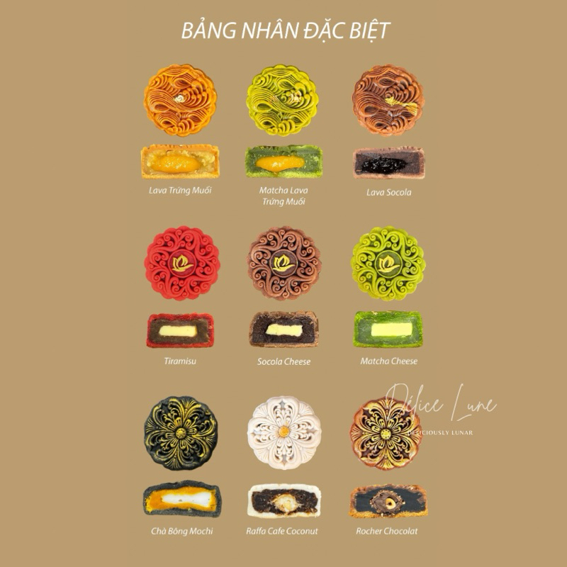 Bánh Trung Thu Handmade Délice Lune Nhân Đặc Biệt - Moon Cake Handmade ...