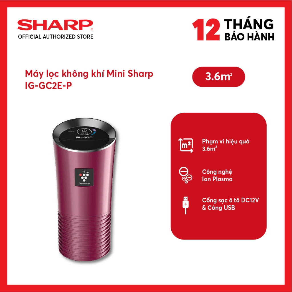 MÁY LỌC KHÔNG KHÍ TRÊN Ô TÔ SHARP IG-GC2E-P | Shopee Việt Nam