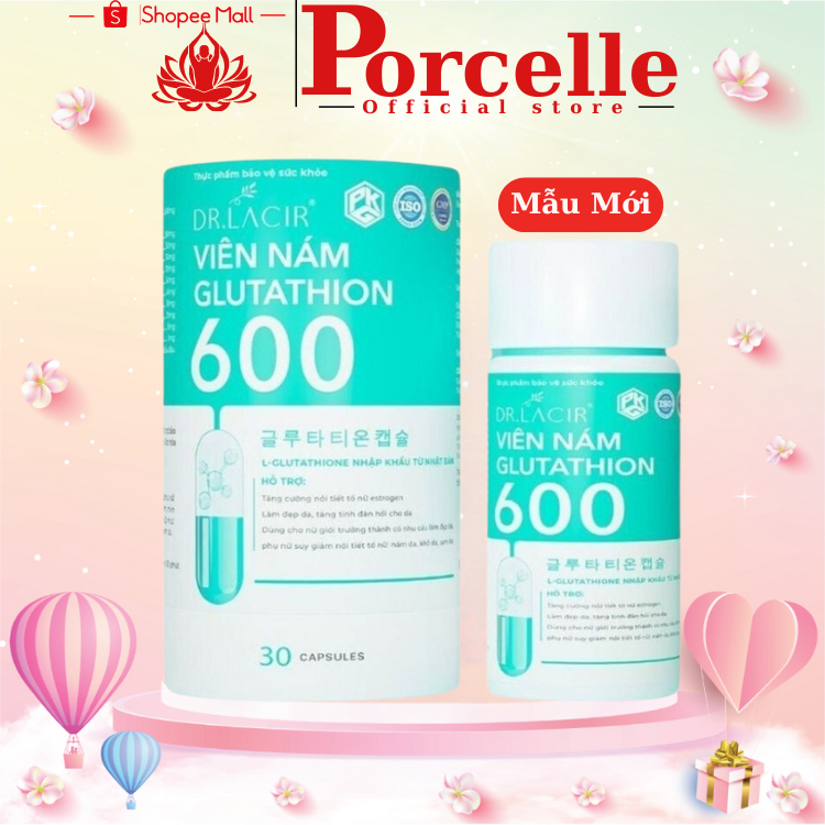 Viên Uống Trắng Da Glutathione 600 Dr Lacir Chính Hãng Hạn Chế Lão Hoá Da, Nếp Nhăn, Tăng Nội ...