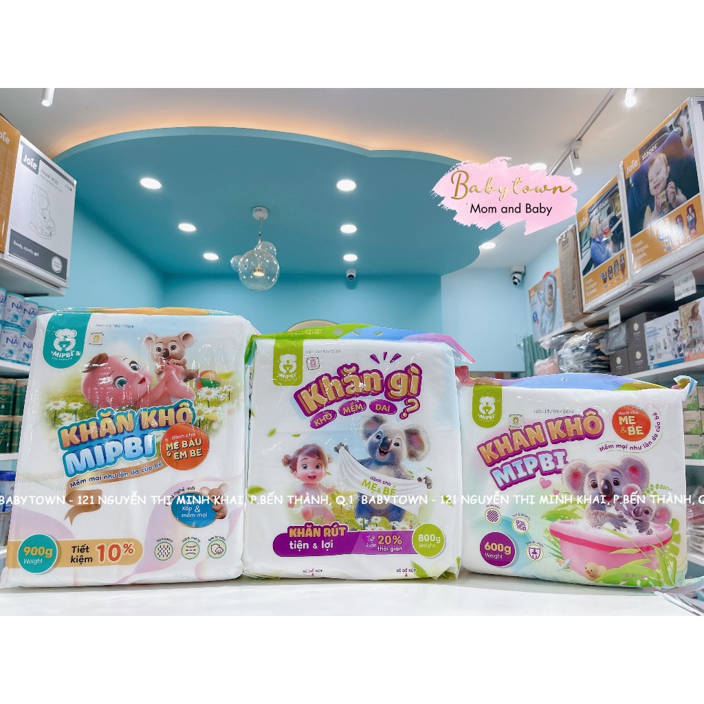 Khăn giấy khô đa năng Mipbi bao bì mới dành cho mẹ và bé 600g, 800g, 900g | Shopee Việt Nam
