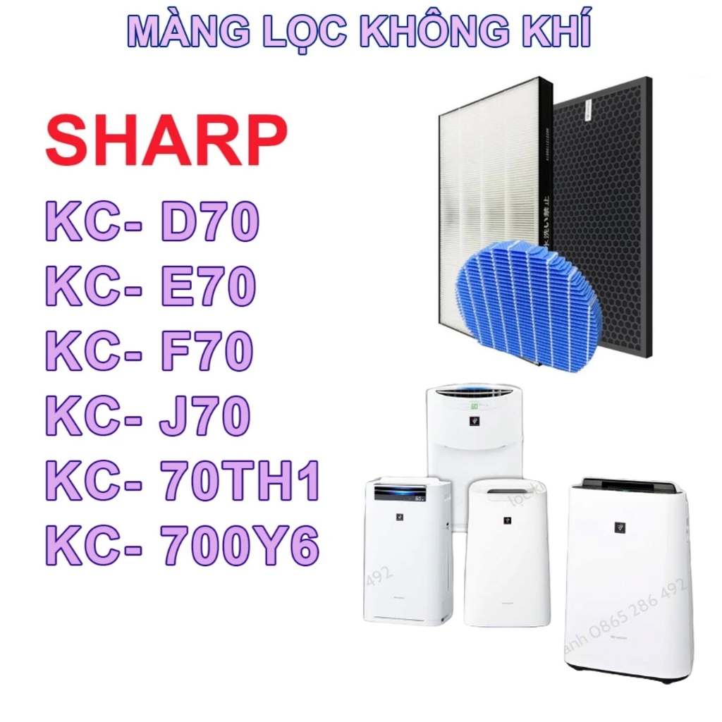 Màng lọc không khí sharp KC-D70, E70, KC-F70, KC-J70, KC-70TH1, KC ...
