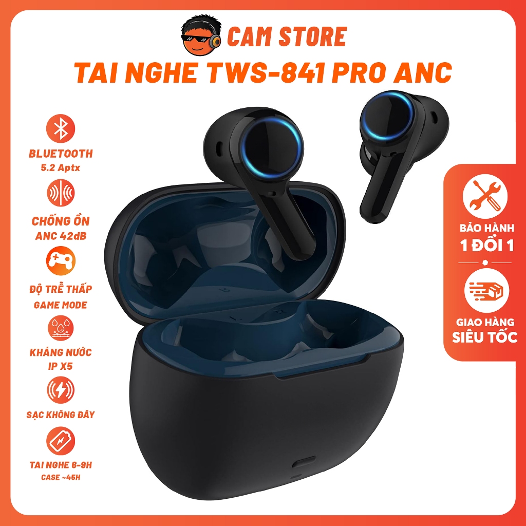 Tai Nghe Nokia TWS-841 PRO ANC - Siêu Bass, Chống Ồn ANC 42dB, 4 Micro, Game Mode/ Music Mode ...