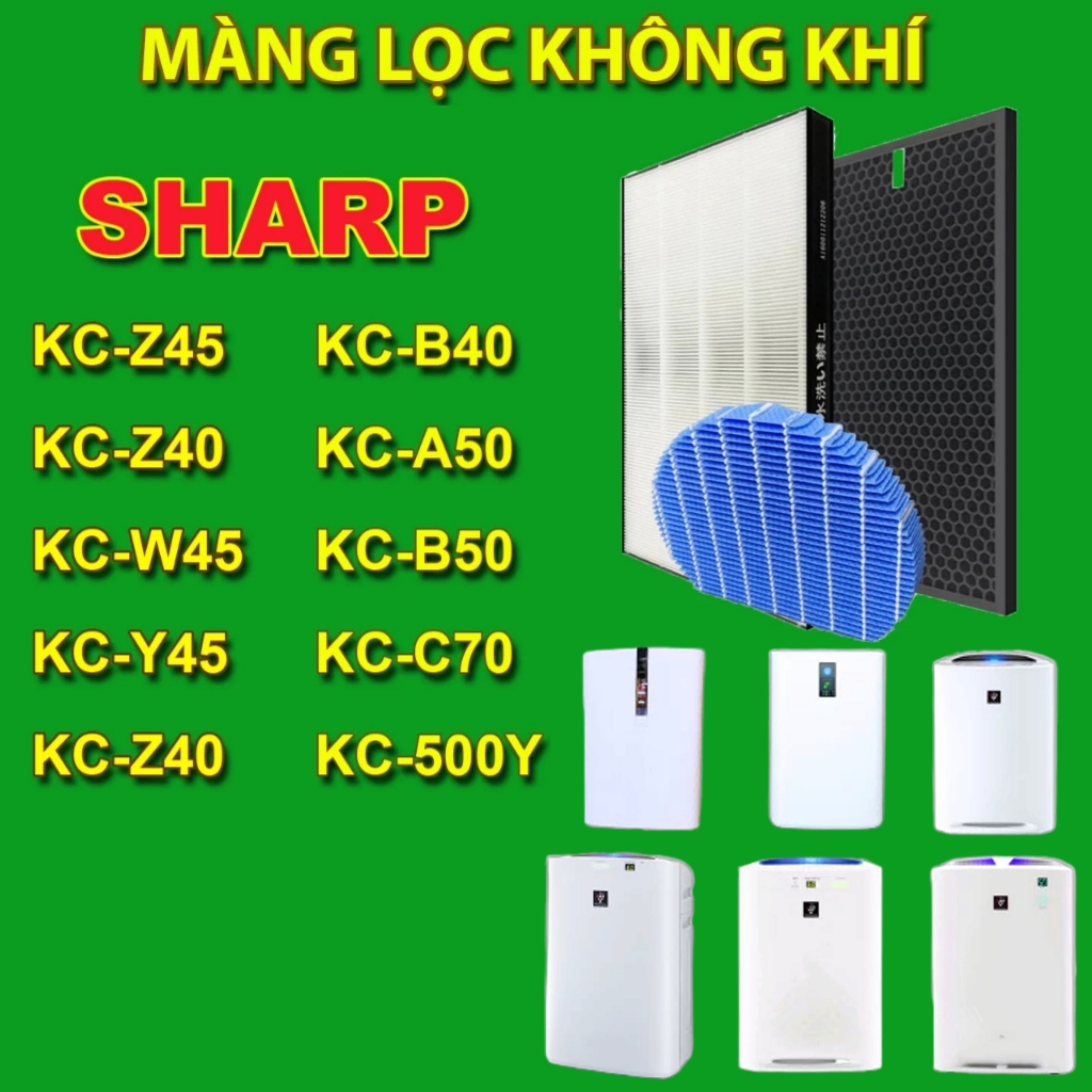 Màng lọc không khí Sharp KC-A40, B40, Z40, W45, Y45, 45Y2, Z45, A50, B50, 50E8, 450Y2, 450Y3 ...