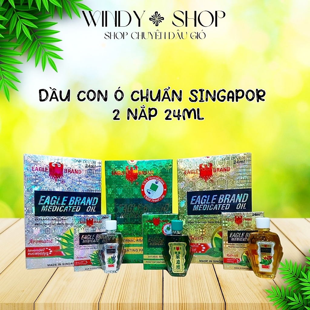 DẦU GIÓ {LỐC 12 CHAI} DẦU XANH TRẮNG VÀNG CON Ó SIN.GAPOR CHAI 24ML | Shopee Việt Nam