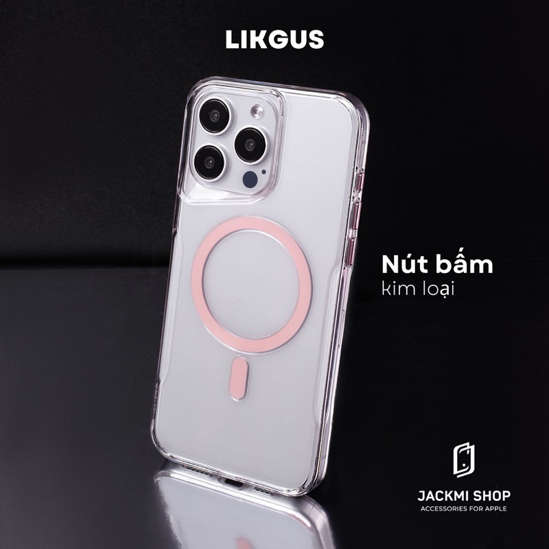 Ốp lưng Likgus trong suốt chống ố hỗ trợ sạc không dây cho điện thoại ...
