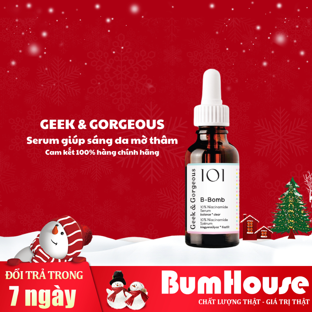 Tinh Chất Làm Sáng 10% Niacinamide Geek&Gorgeous B-Bomb 30ML | Shopee Việt Nam