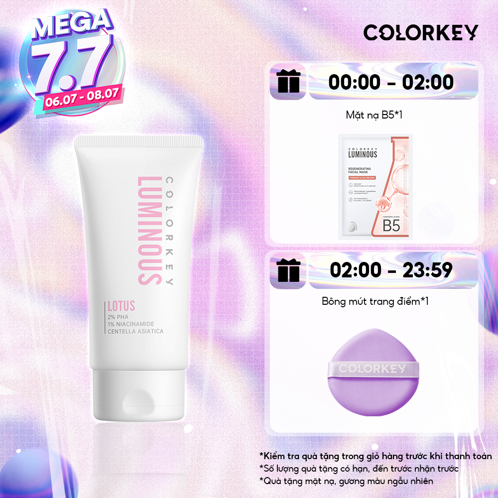 Sữa Rửa Mặt COLORKEY LUMINOUS Phù Hợp Da Nhạy Cảm Giúp Làm Sạch Sâu ...