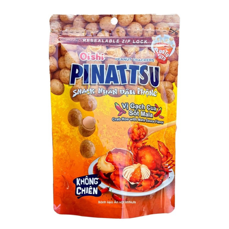 Snack đậu phộng Pinattsu Oishi Party size gói 95g | Shopee Việt Nam