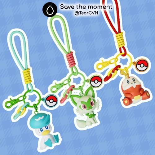 Móc khóa Pokemon chính hãng Langbowang gồm Pikachu, Gengar, Fuecoco ...