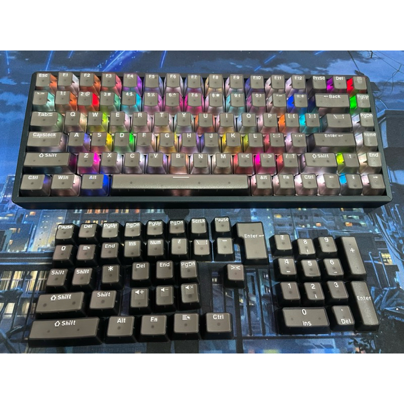 Keycap Xám xuyên led hông | Shopee Việt Nam