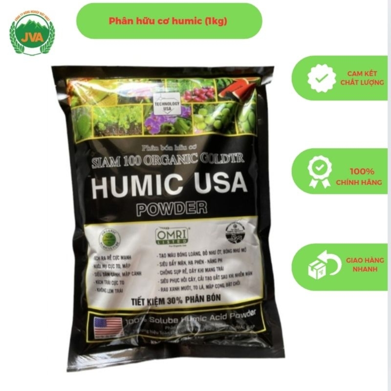 Phân hữu cơ Humic USA 1kg pha 800 lít nước | Shopee Việt Nam