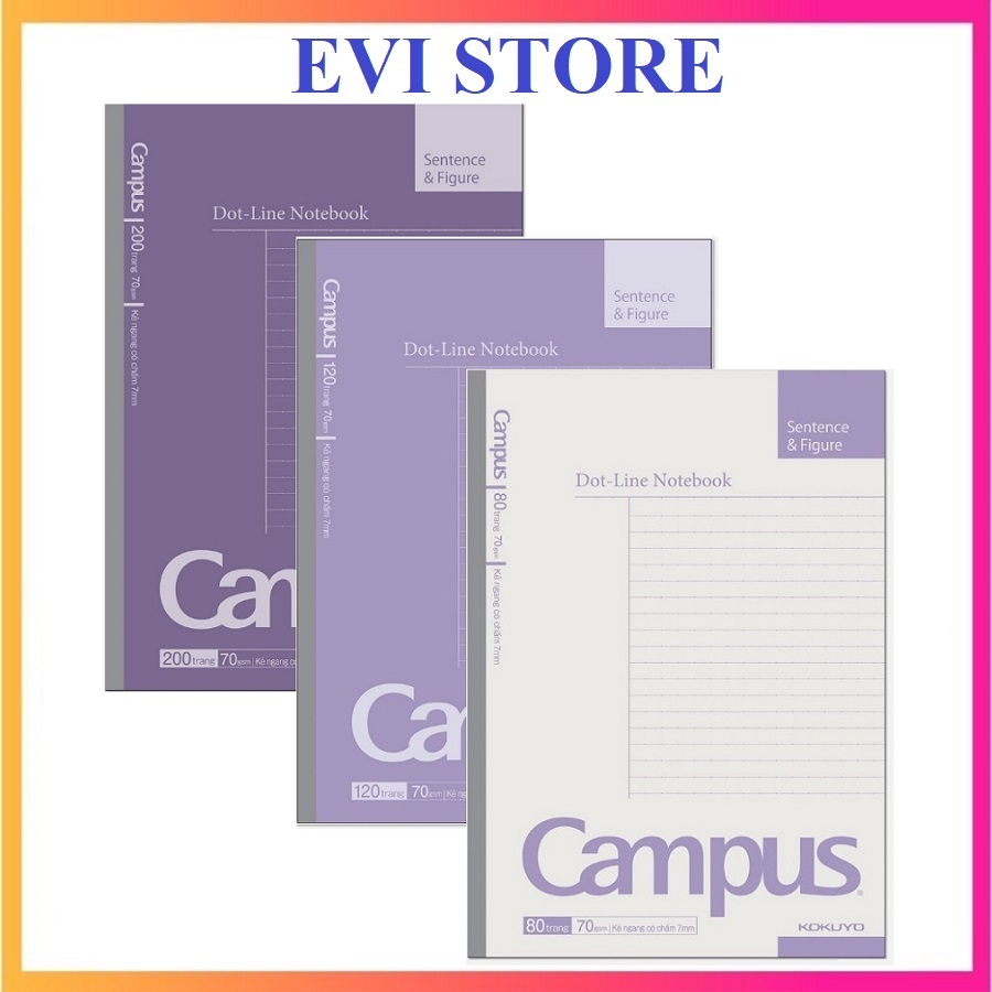 Vở kẻ ngang có chấm gáy keo Basic Notebook Campus / Tập kẻ ngang học sinh Campus B5 | Shopee ...