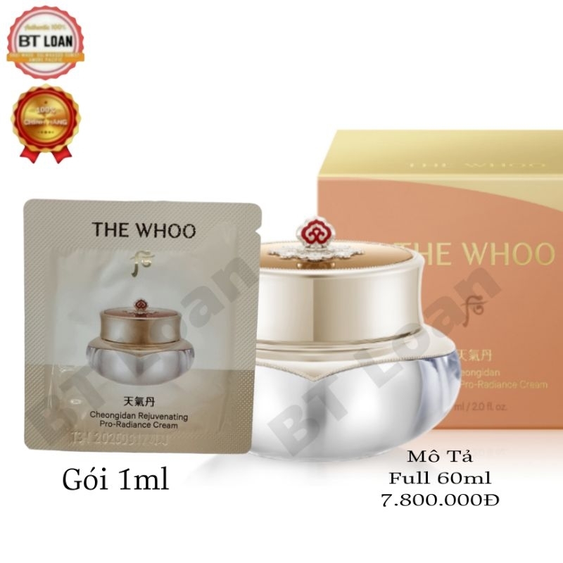 Kem dưỡng chống nhăn chống lão hóa trẻ hóa da tái sinh cao cấp THE WHOO Cheongidan Rejuvenating ...