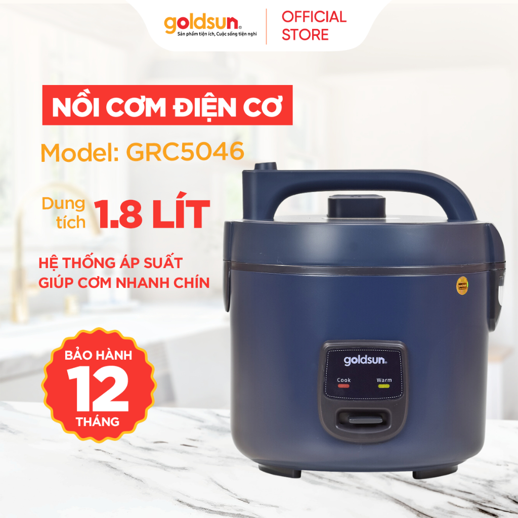 Nồi cơm điện cơ Goldsun lòng niêu 1.8L phủ chống dính chất liệu cao cấp GRC5046 | Shopee Việt Nam