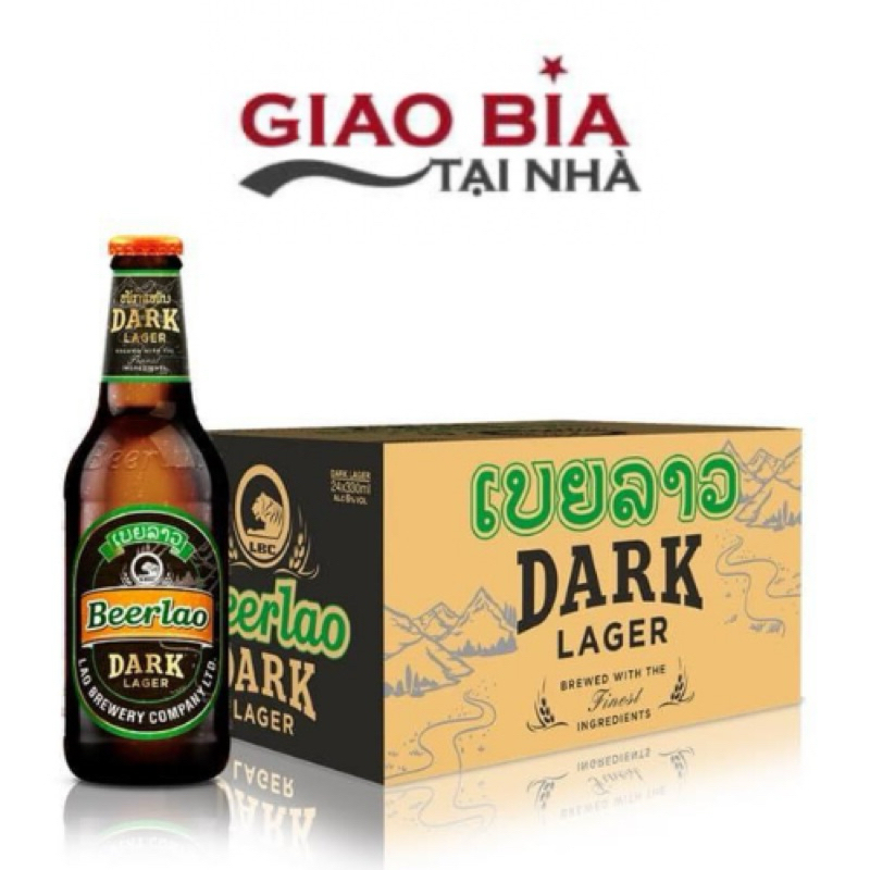 Bia Lào Đen Thùng 24 chai 330ml Dark Lager Beer | Shopee Việt Nam