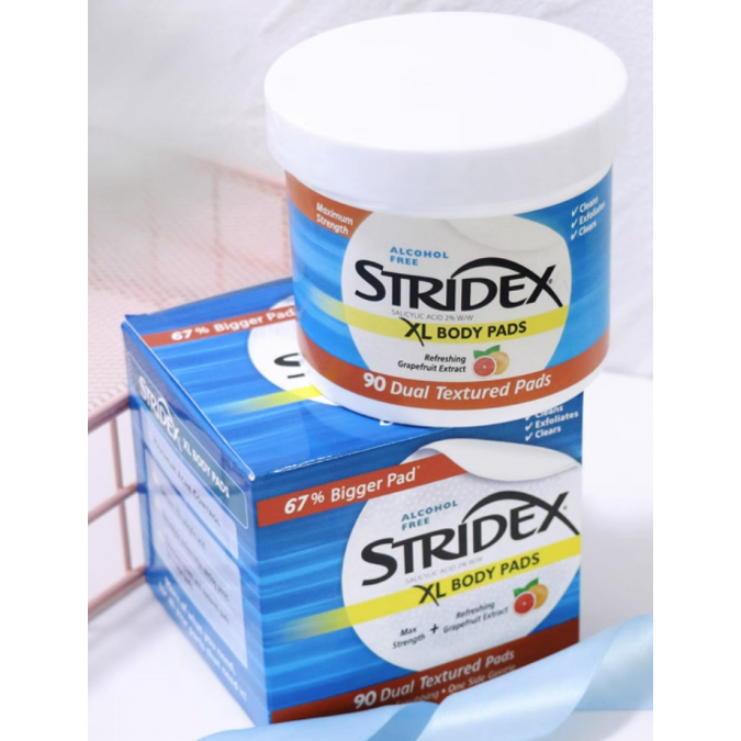 Miếng Toner pad lau giảm mụn Stridex Maximum BHA 2% dành cho mặt và Body | Shopee Việt Nam