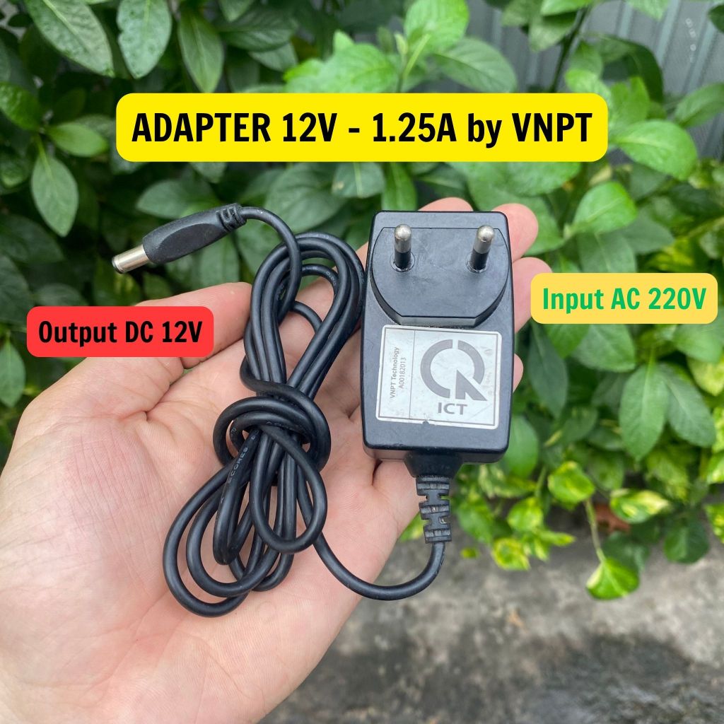 2 Adapter nguồn 12V - 1.25A chân to 5.5mm của VNPT dùng cho quạt tản ...