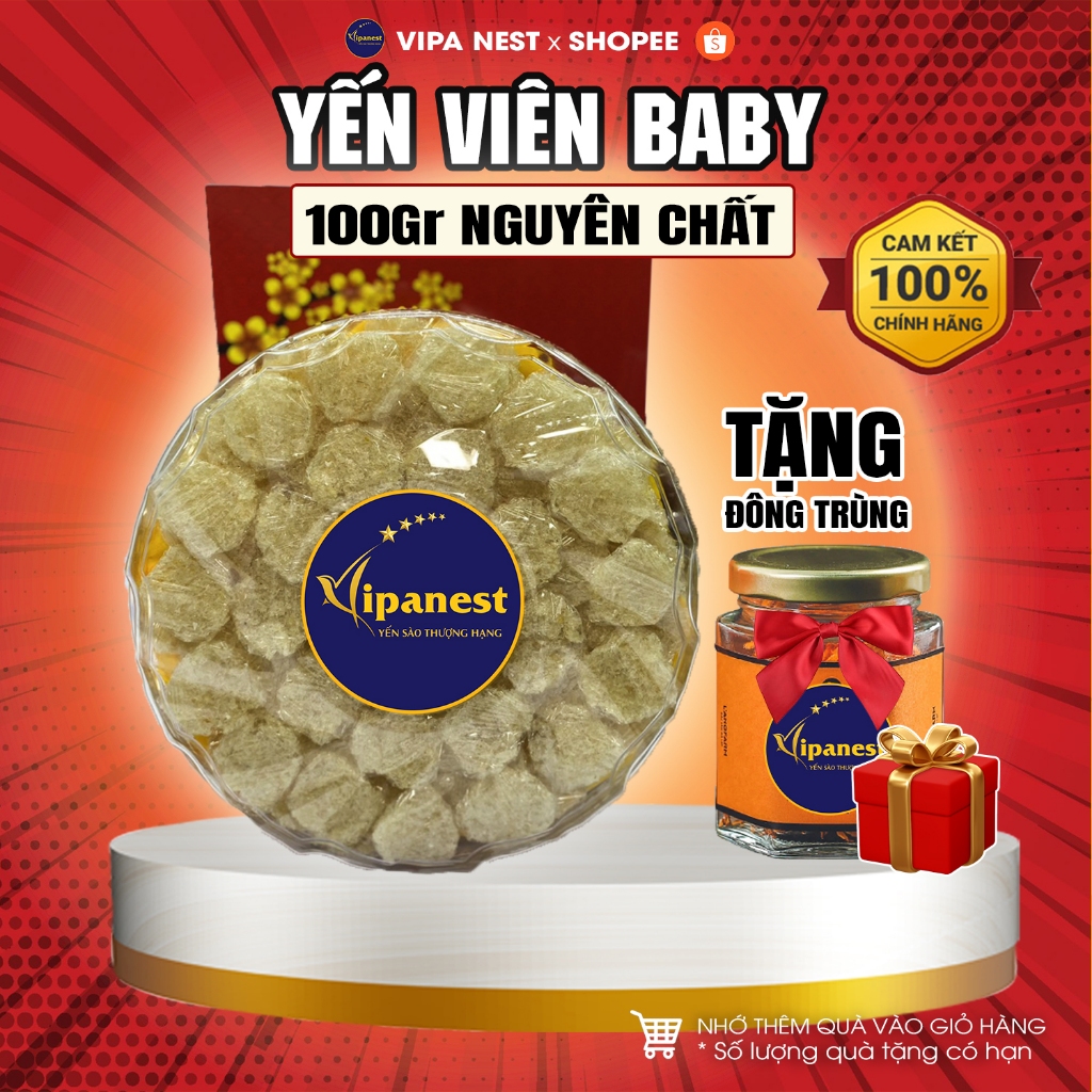100g Yến Baby Tinh Chế Nguyên Chất Tặng Kèm 5 Vị Yến Sào Vipa Cao Cấp ...