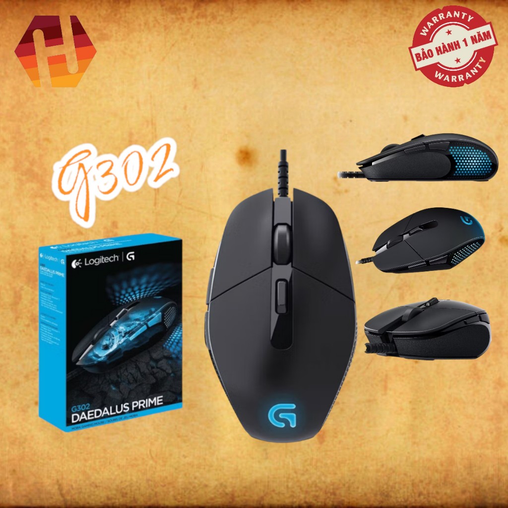 Chuột có dây Logi_tech G302. Chuột Máy Tính Gaming Led Rgb LOGI_TECH Chơi Game Cực Nhạy 4000 DPI ...