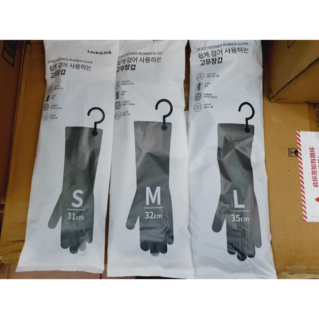 Găng tay cao su tự nhiên Lock&Lock ETM830, ETM831, ETM832, size SML bao ...