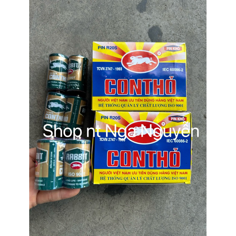pin Đại Con Thỏ PIN R20S 1 hộp 6 đôi (12viên) | Shopee Việt Nam