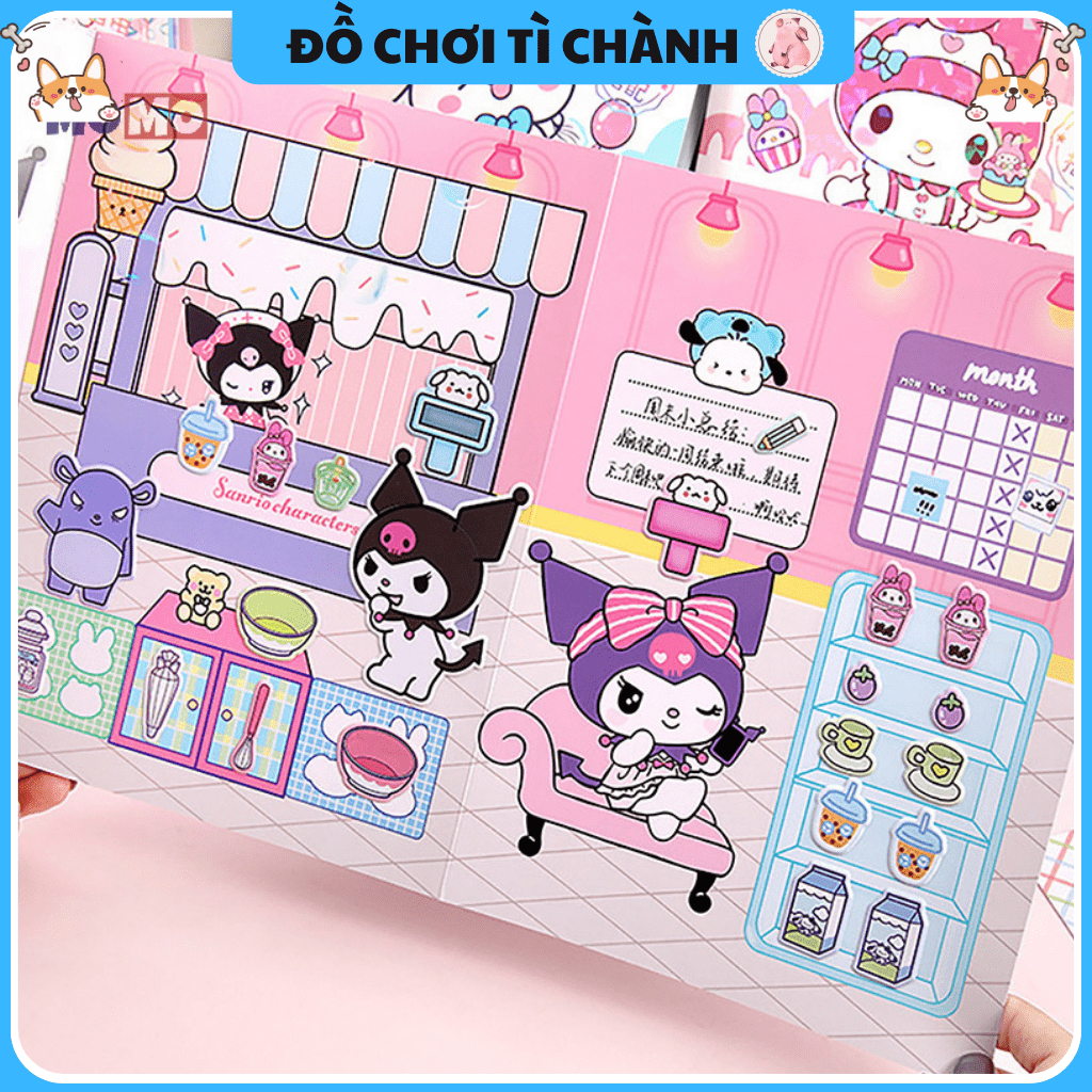 Sách Miếng Dán Trò Chơi Sáng Tạo Deion Đồ Chơi Sách Ngộ nghĩnh Anime Bé ...