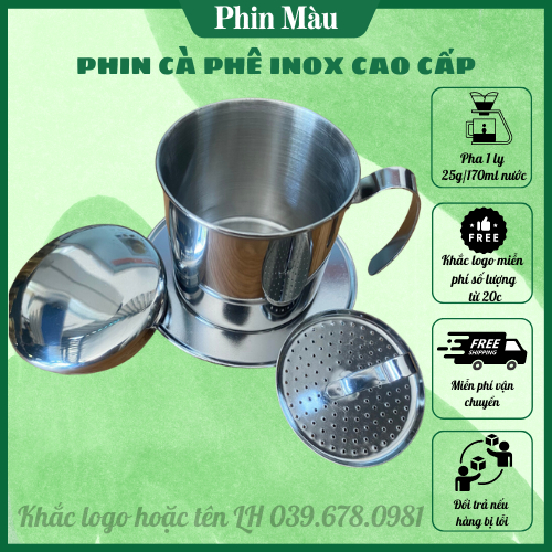 Phin pha cà phê,phin cà phê inox 304 cao cấp-khắc logo,tên theo yêu cầu | Shopee Việt Nam