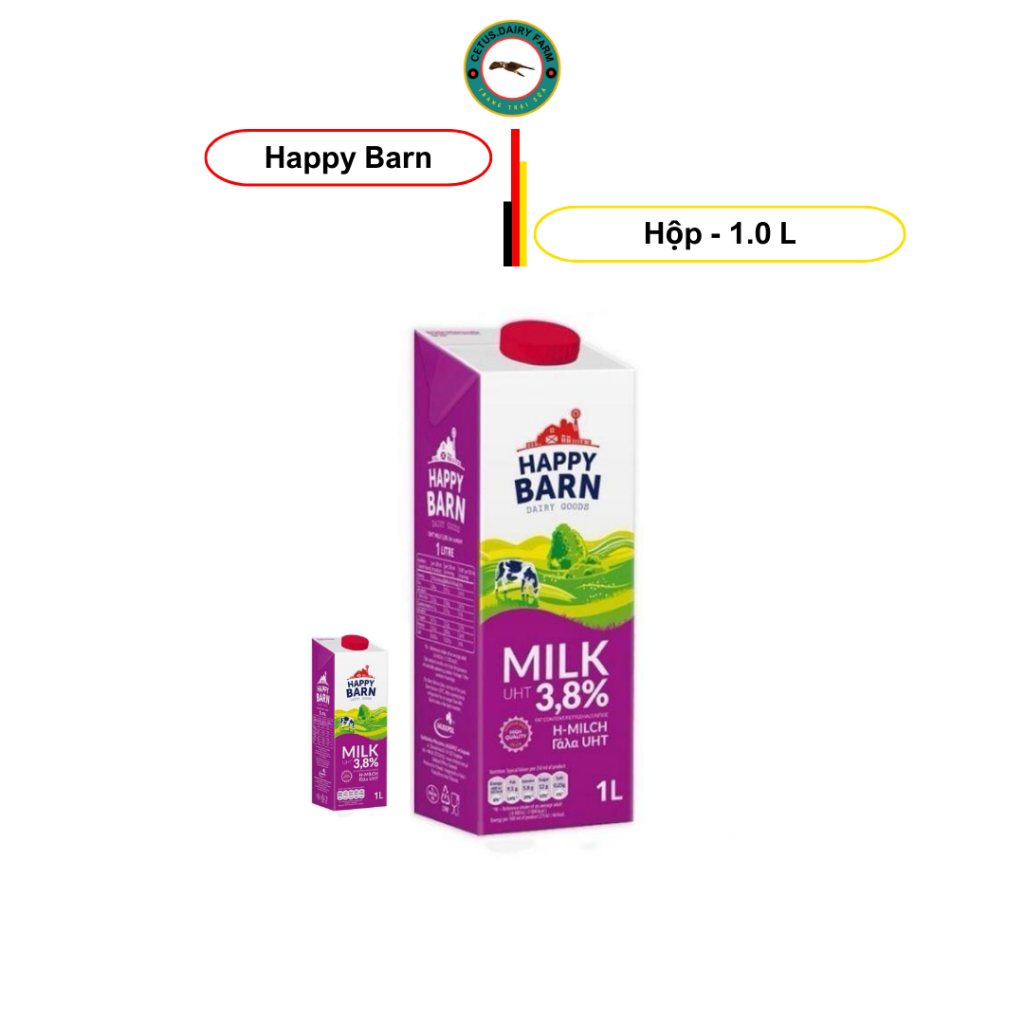 [Hộp] Sữa tươi tiệt trùng không đường HAPPY BARN 1L - nhập Ba Lan ...
