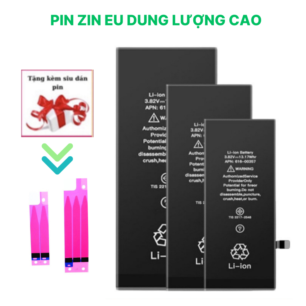 Pin dung lương cao thay thế cho dòng ip 5/5s/5c/5se/6/6p6s/6sp/7/7p/8 ...