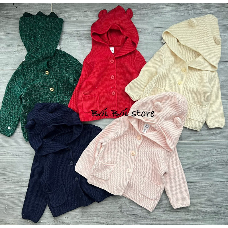 Áo khoác len hiệu Gap, len tai gấu xuất xịn cho bé (3-5kg) | Shopee Việt Nam
