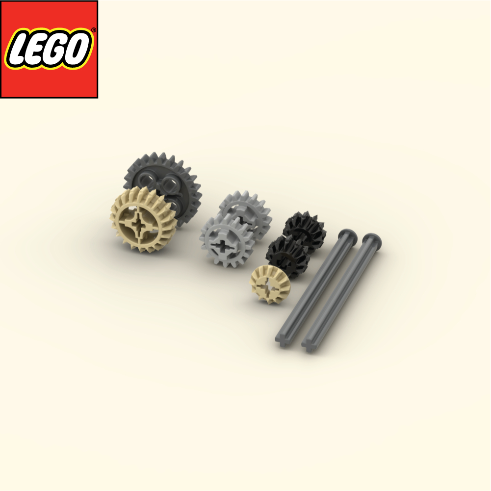 Combo trục và bánh răng Lego 6589, 18575, 24505, 32270, 55013, 94925 ...