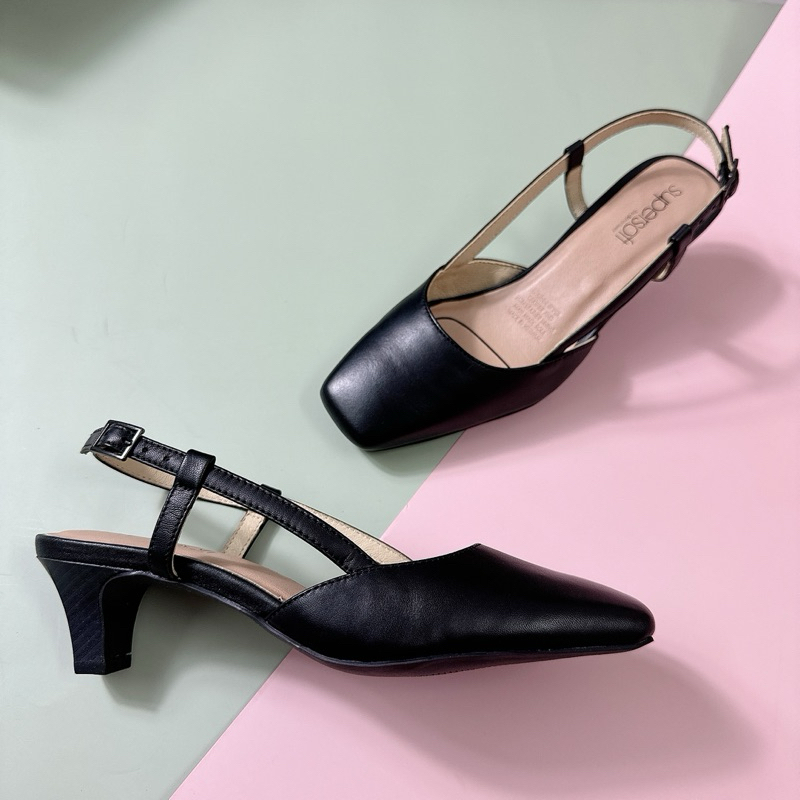 Giày cao gót Slingback Mũi vuông ( da thật) gót 3 cm | Shopee Việt Nam