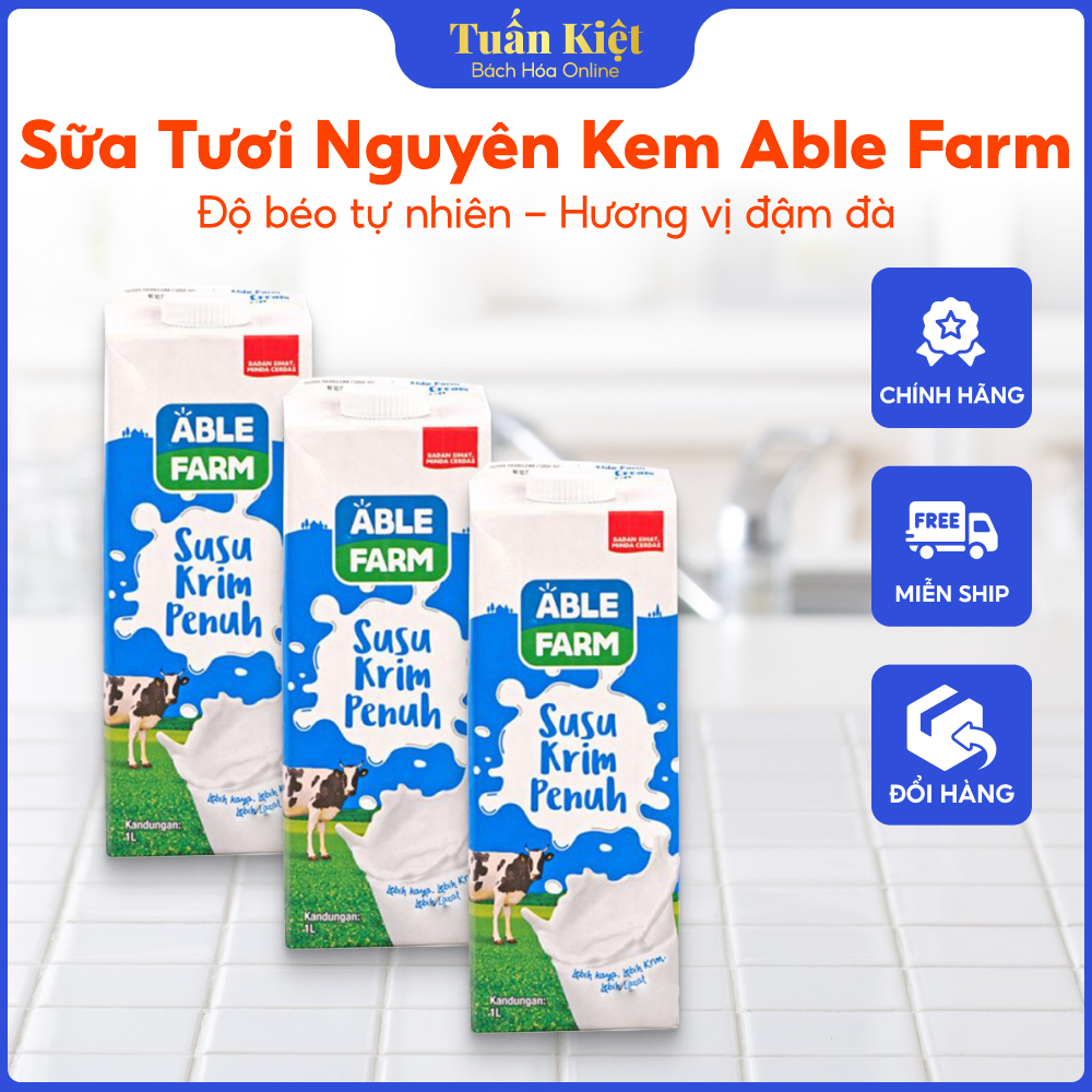 Sữa Tươi, Sữa Tươi Nguyên Kem Able Farm Không Đường Giàu Dinh Dưỡng Với ...