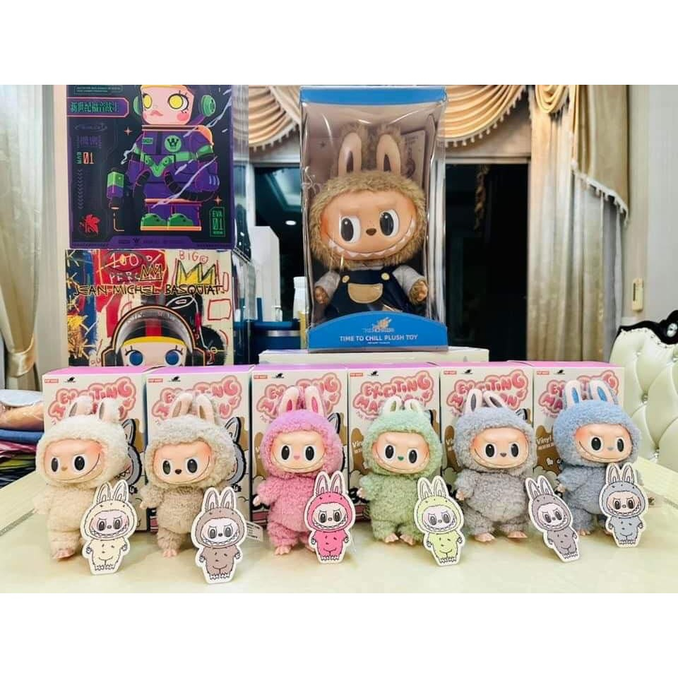 Blind box Móc khóa Labubuu Maccaron Vinyl Face đồ chơi nhồi bông, Quà tặng, trang trí dễ thương ...
