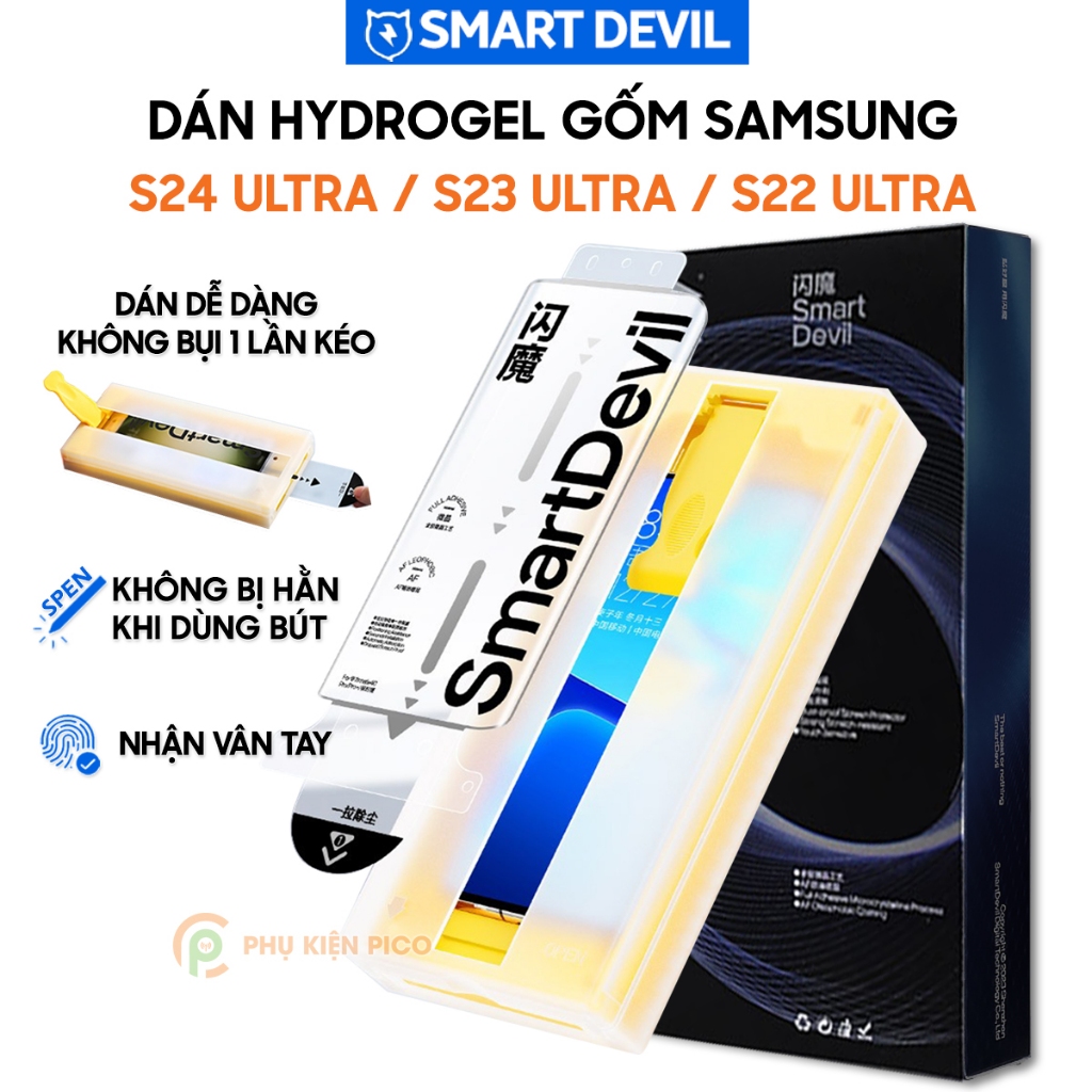 Dán màn hình Samsung Galaxy S24 Ultra / S23 Ultra / S22 Ultra Hydrogel Gốm Smart Devil full màn ...