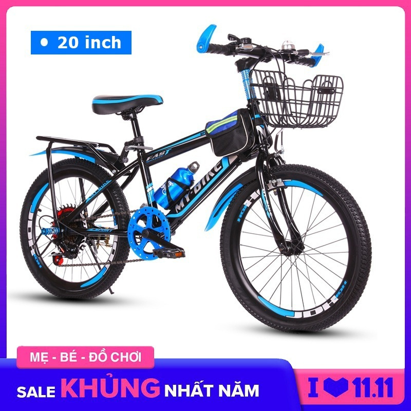 XE ĐẠP ĐỊA HÌNH 20/22/24inch NGUYÊN HỘP TẶNG GIỎ VÀ BÌNH NƯỚC CHO BÉ TỪ ...
