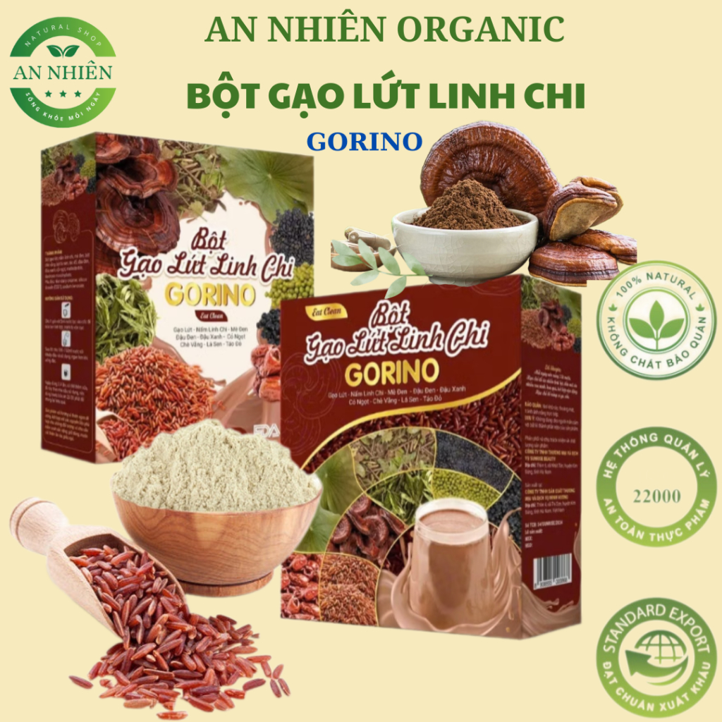BỘT GẠO LỨT LINH CHI GORINO HỖ TRỢ GIẢM CÂN ,HỖ TRỢ ĂN KIÊNG | Shopee Việt Nam