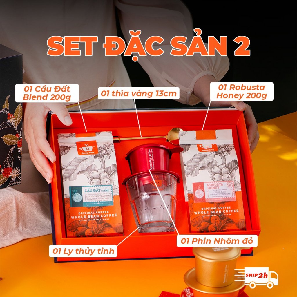 Hộp Quà Tết Cao Cấp, Set Quà Tặng Cà phê Đặc sản- Combo Cafe nguyên ...