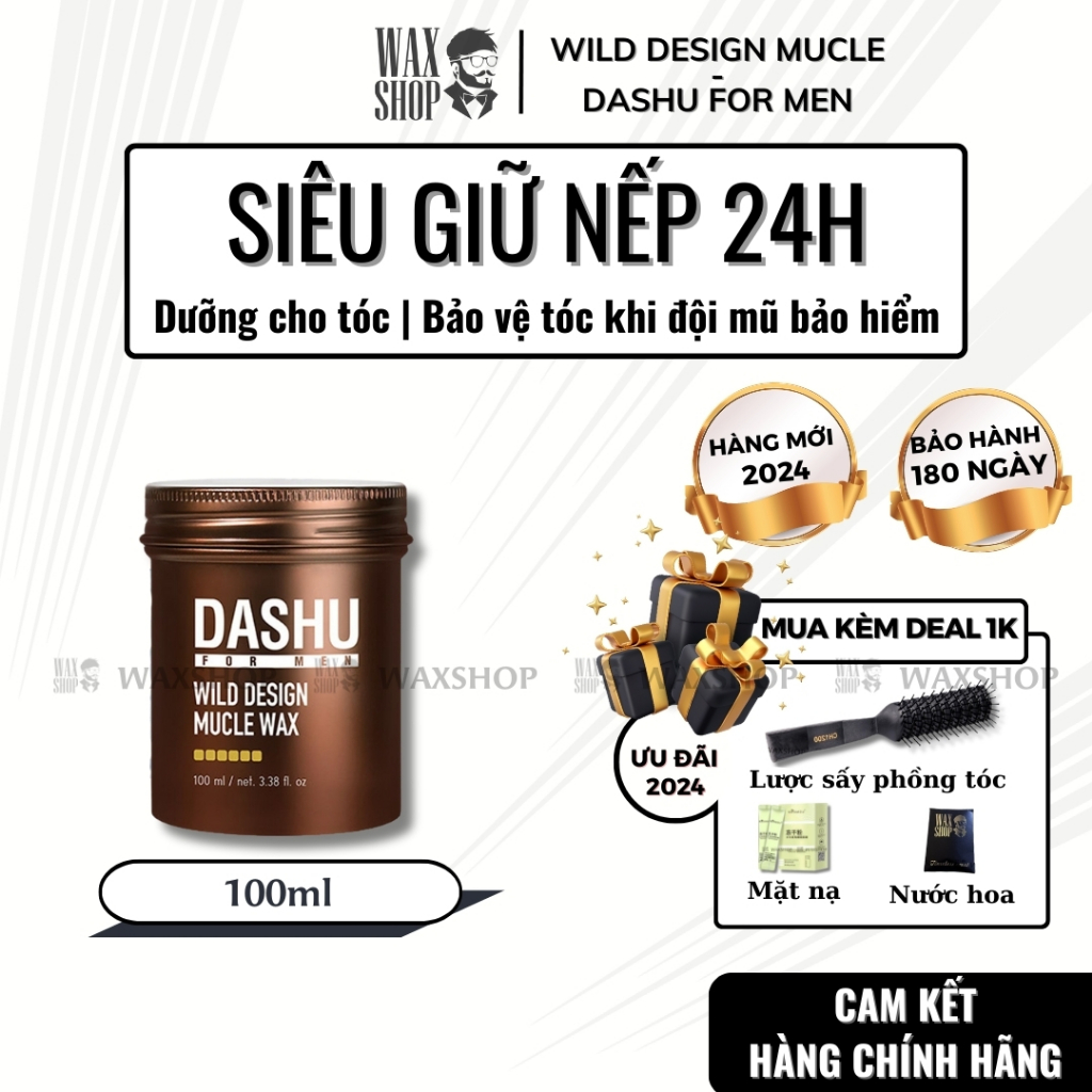 Sáp vuốt tóc nam Dashu For Men Wild Design Mucle Wax 100ml chính hãng ...