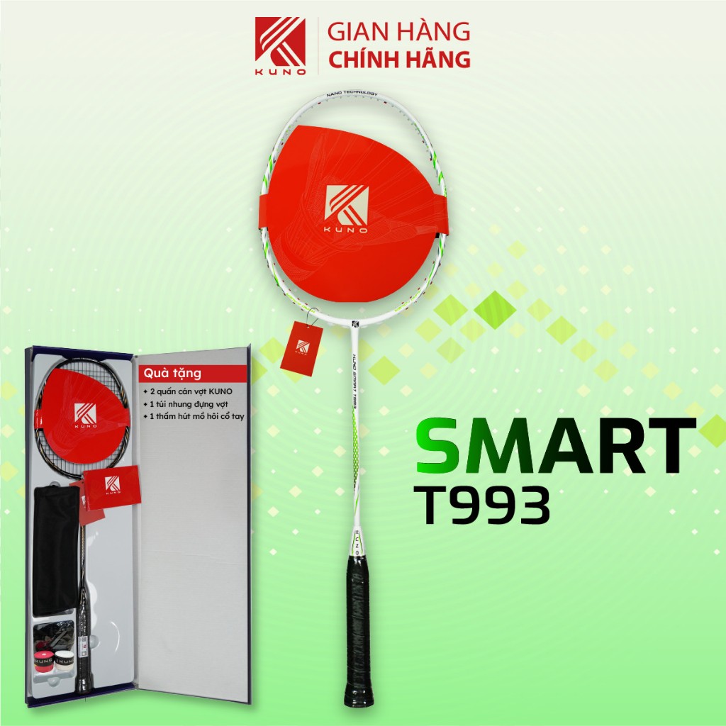Vợt cầu lông KUNO Smart T993 full carbon thiên công, trọng lượng 4u ...