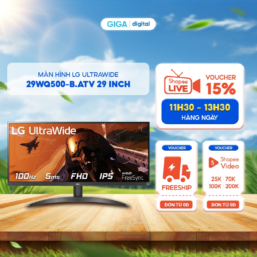 Màn hình LG UltraWide 29WQ500-B.ATV 29 inch | Full HD với công nghệ AMD ...