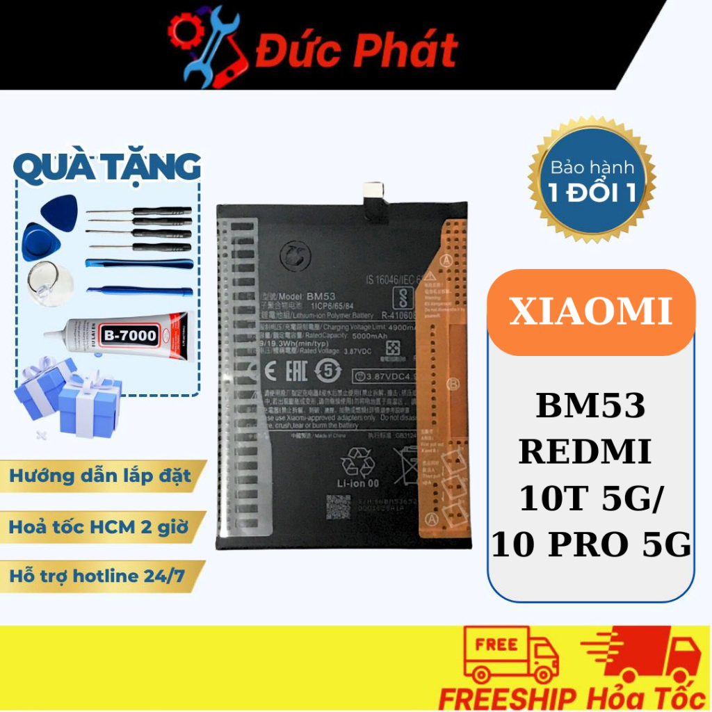 PIN XIAOMI BM53/ REDMI 10T 5G/ 10 PRO 5G | Shopee Việt Nam
