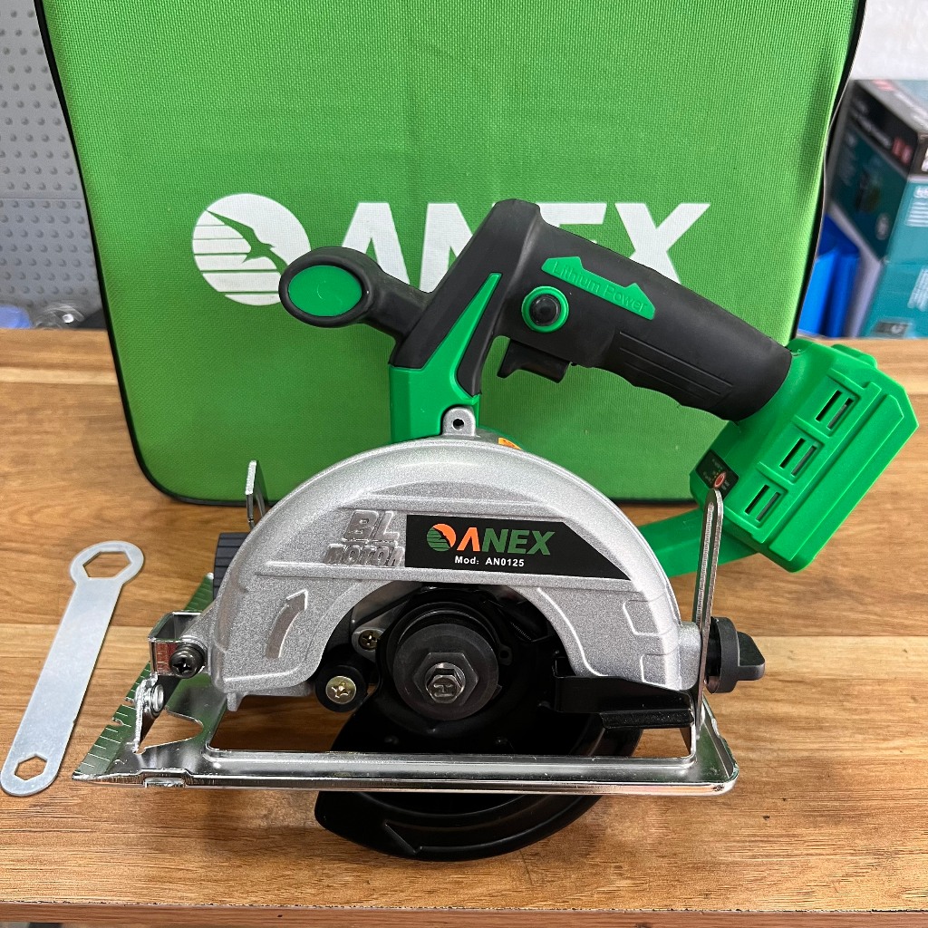 Thân Máy cưa đĩa Anex 5inch (125mm) chạy pin 18V -21V không chổi than cắt gỗ, gạch...(chung pin ...