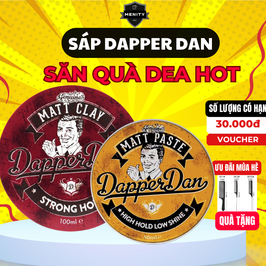 [CHÍNH HÃNG] Sáp vuốt tóc nam Dapper Dan Matt Paste cao cấp uốn nếp tạo ...