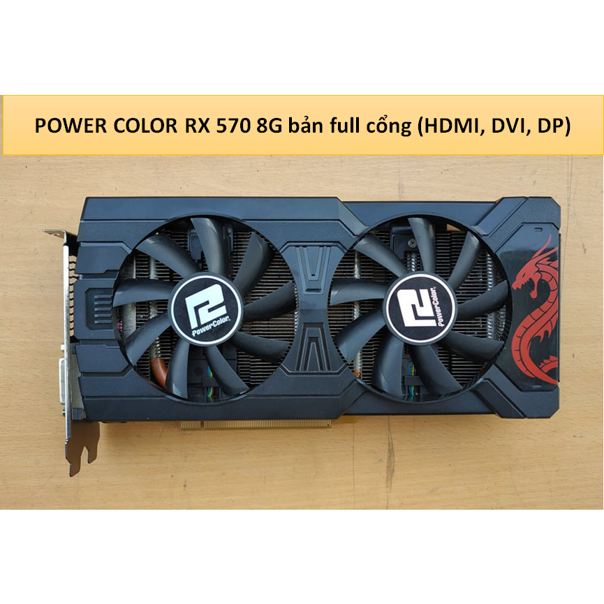 Card Màn Hình VGA PowerColor RX 580 8G | Shopee Việt Nam
